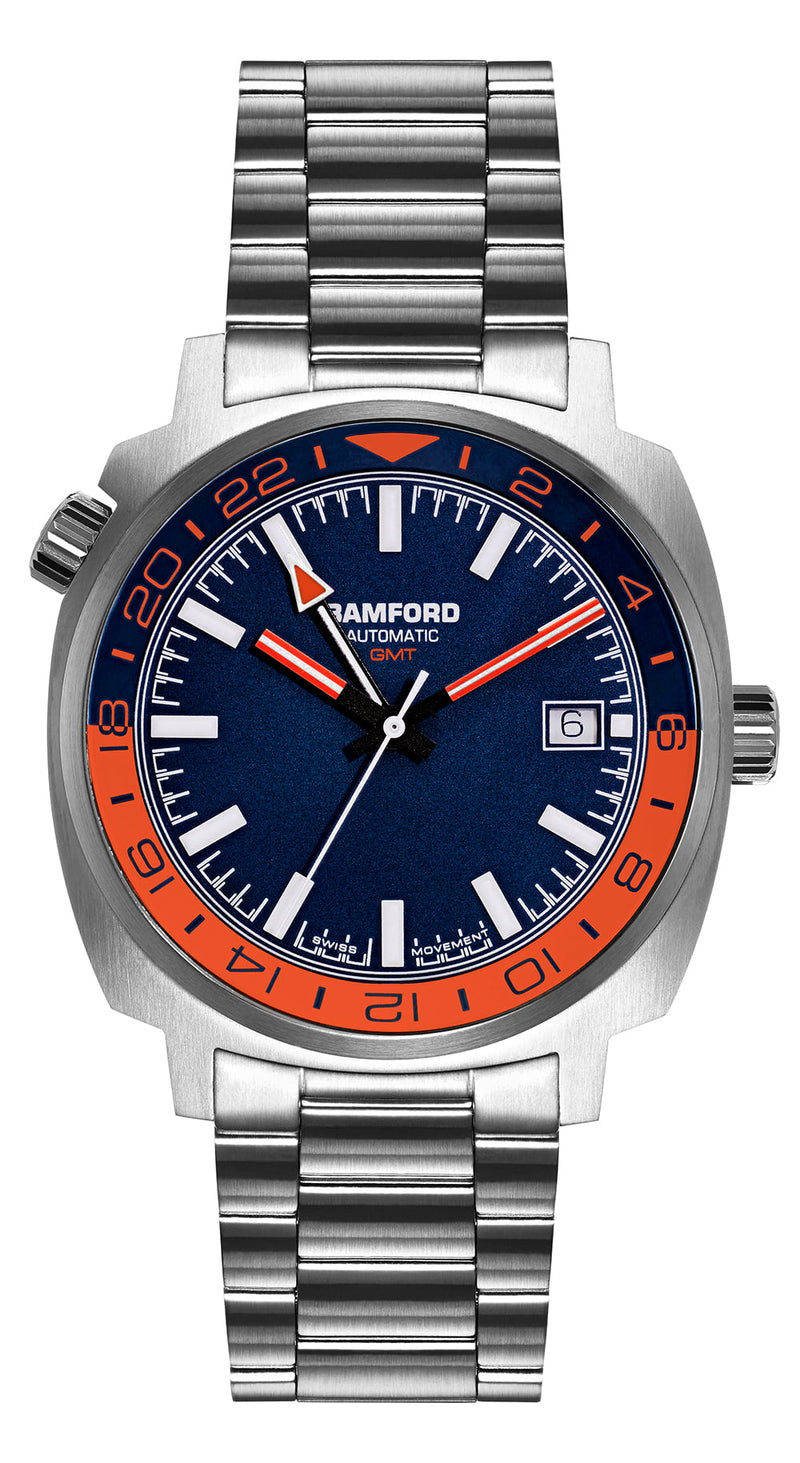 GMT Steel - Navy/Orange | Bamford London